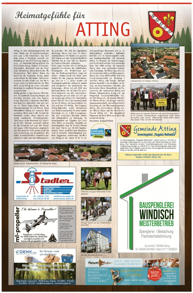 Heimatgefühle für Atting10. November 2015 Straubinger-Tagblatt ...